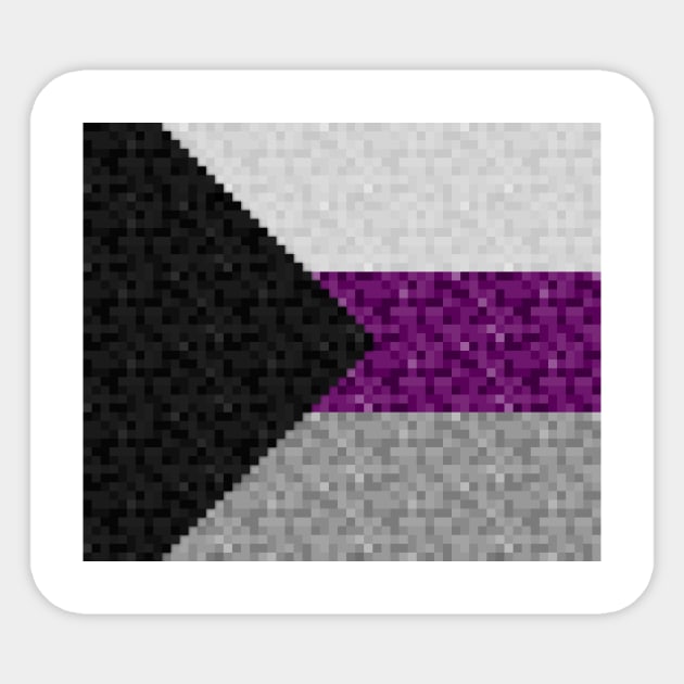 Demisexual Pride Pixel Flag Repeating Background - Demisexual Pride - Sticker | TeePublic